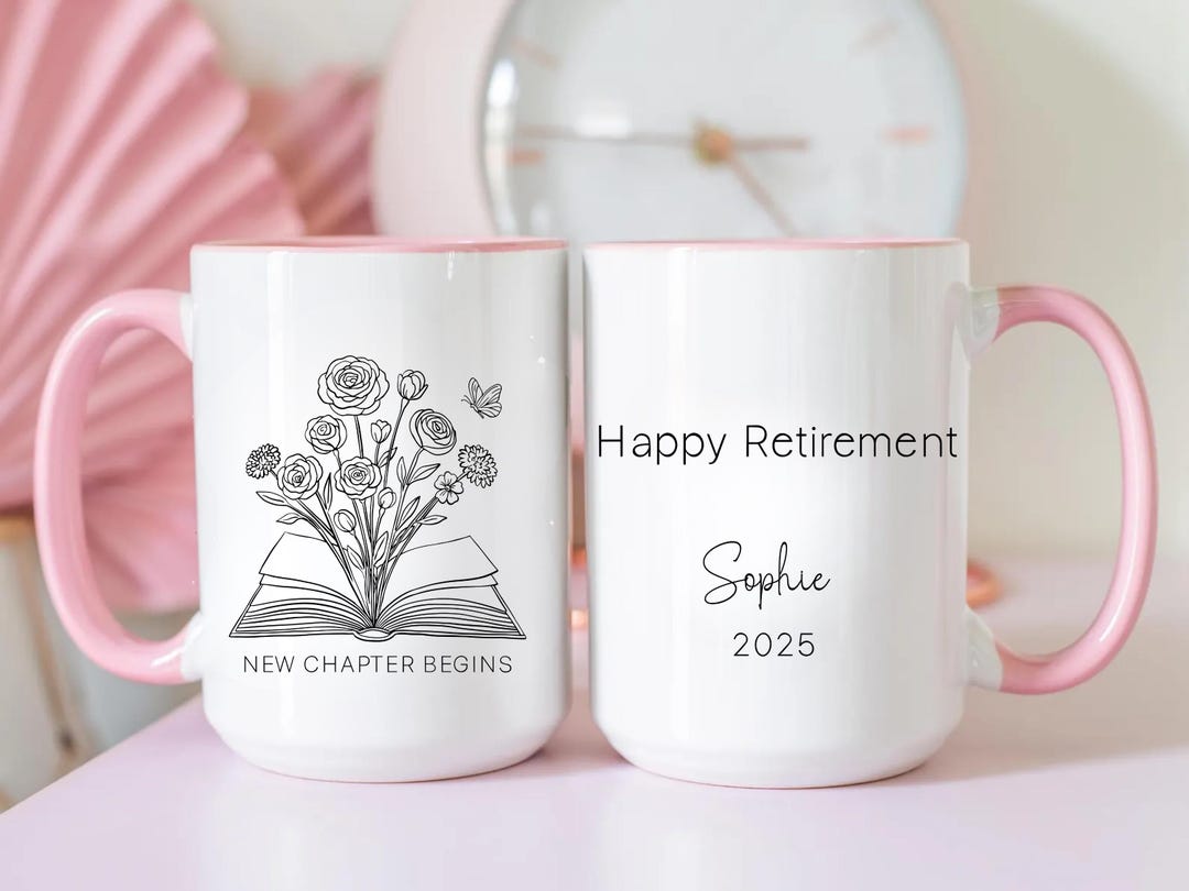 Personalized Retirement Mug, Custom Happy Retirement Coffee Cup for ...