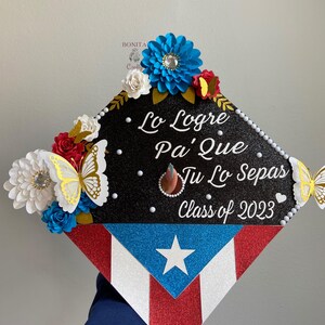 Custom Personalized Puerto Rico Flag Graduation Cap Topper| Hispanic ...