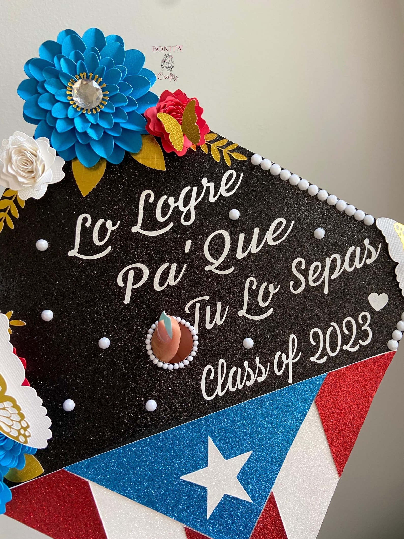 Custom Personalized Puerto Rico Flag Graduation Cap Topper| Hispanic ...