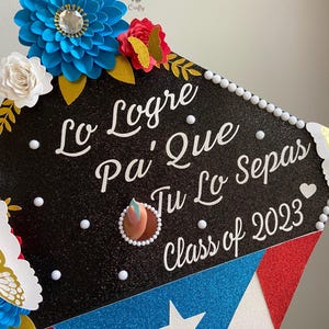 Custom Personalized Puerto Rico Flag Graduation Cap Topper| Hispanic ...
