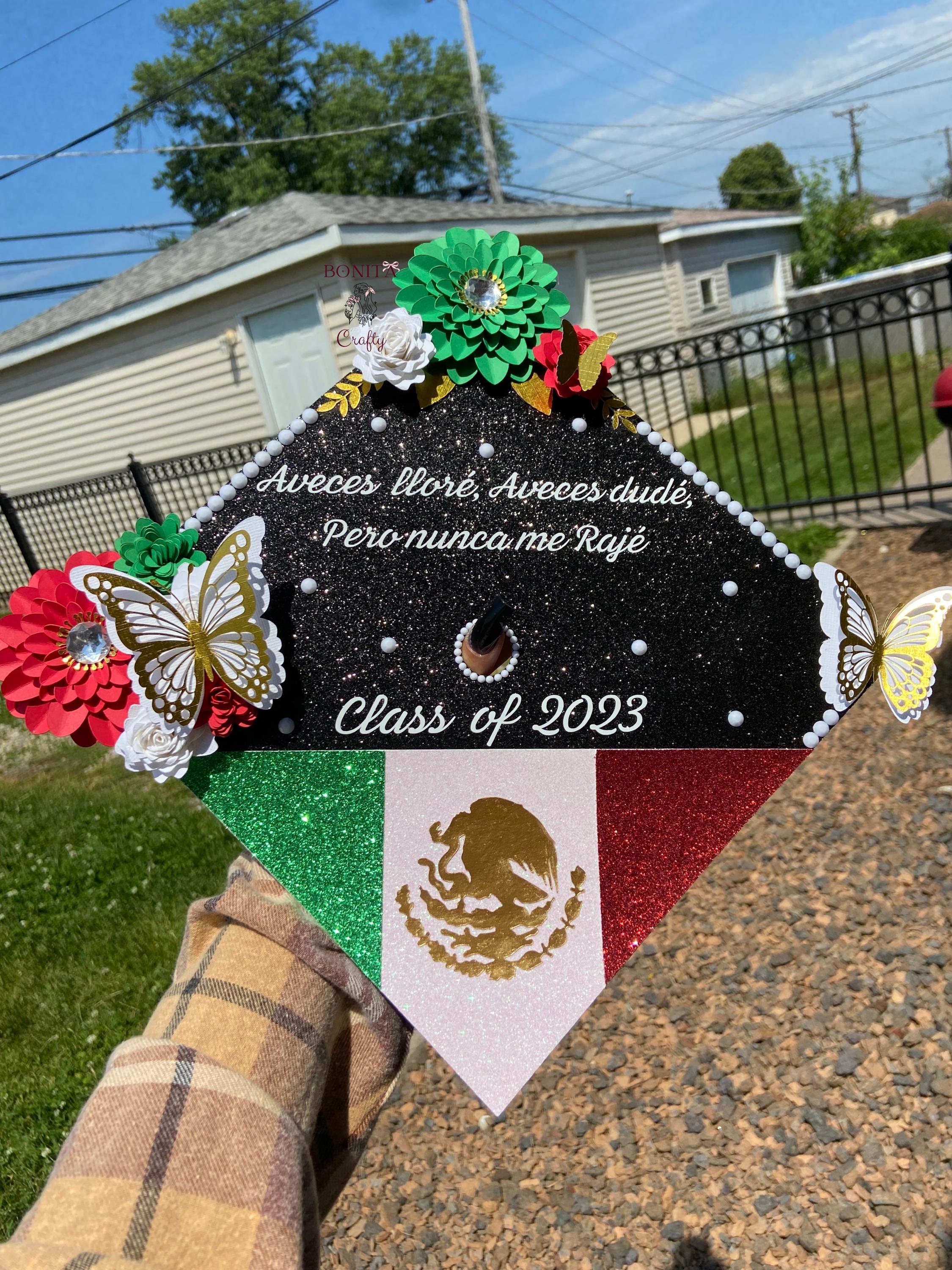 Custom Personalized Mexican Flag Graduation Cap Topper| Hispanic ...