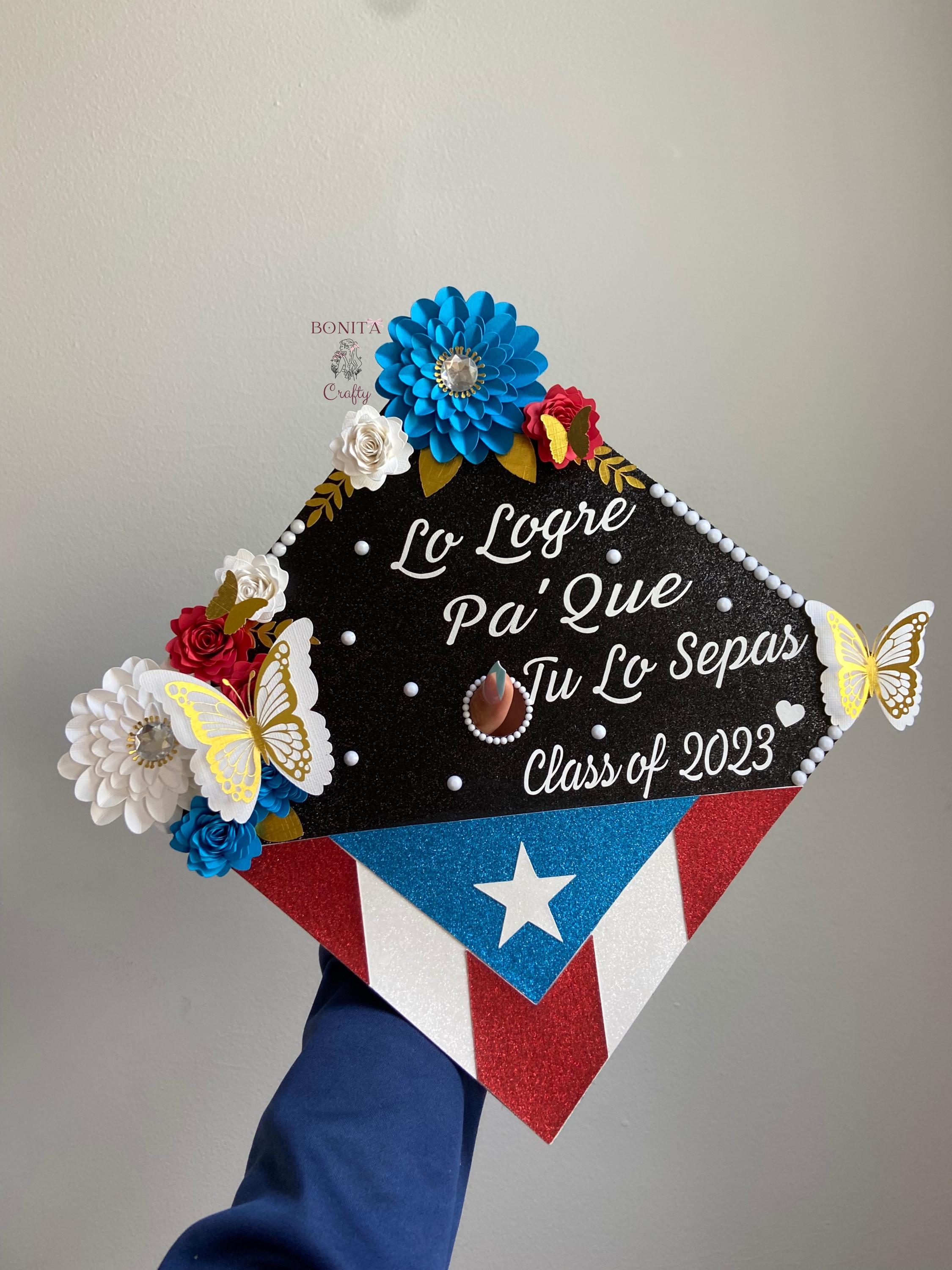 Custom Personalized Puerto Rico Flag Graduation Cap Topper| Hispanic ...