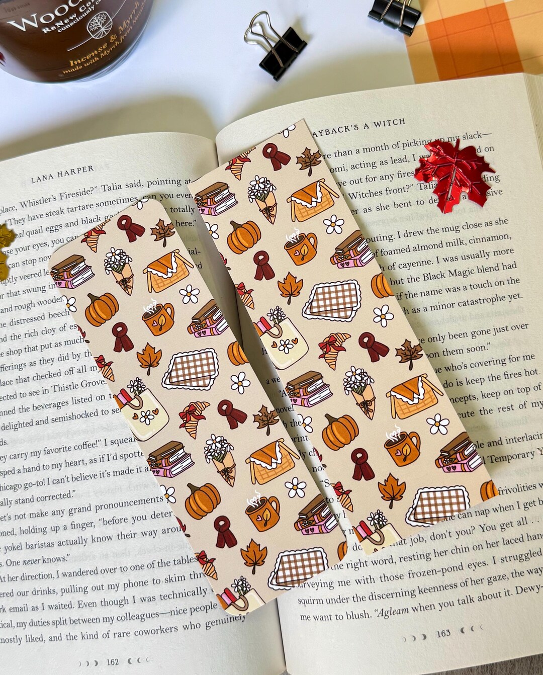 Cozy Fall Picnic Aesthetic Bookmark| Cute Trendy Fall, Halloween ...