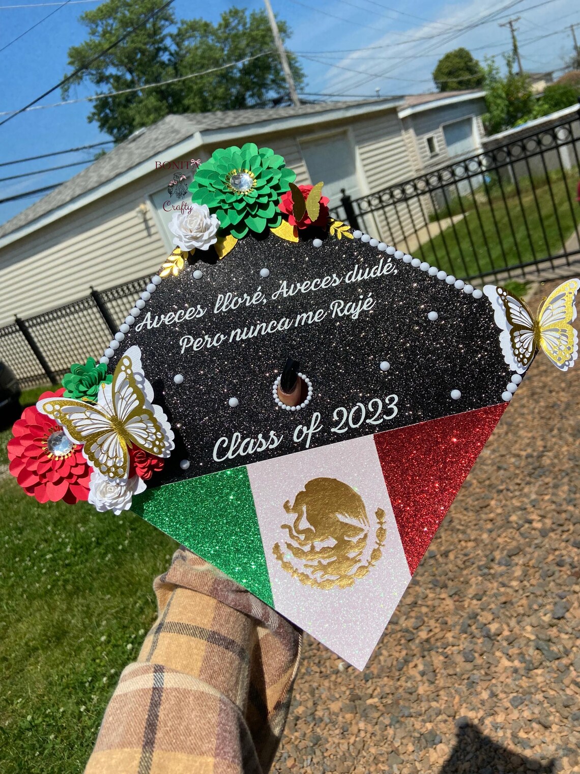 Custom Personalized Mexican Flag Graduation Cap Topper| Hispanic ...