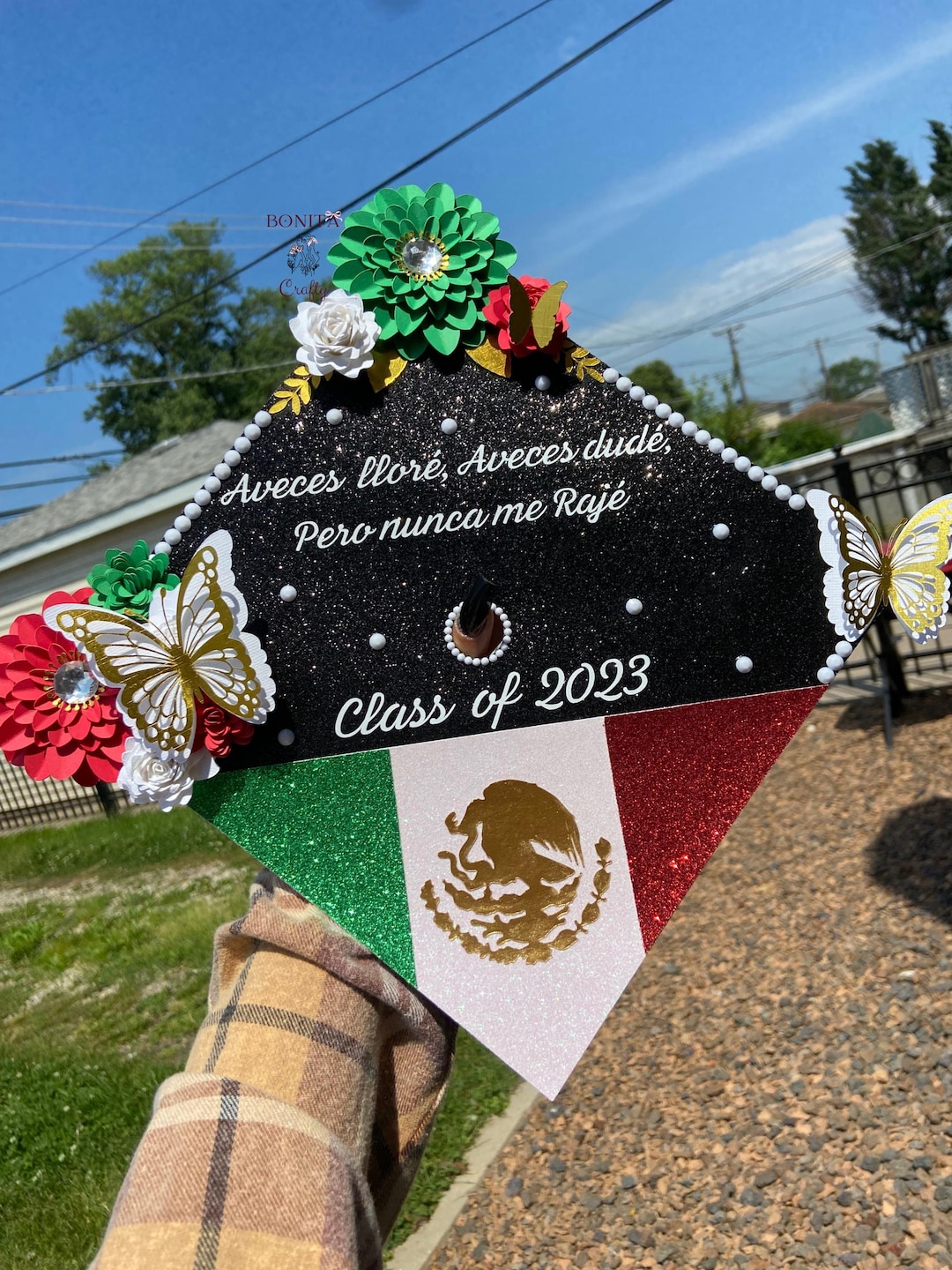 Custom Personalized Mexican Flag Graduation Cap Topper| Hispanic ...