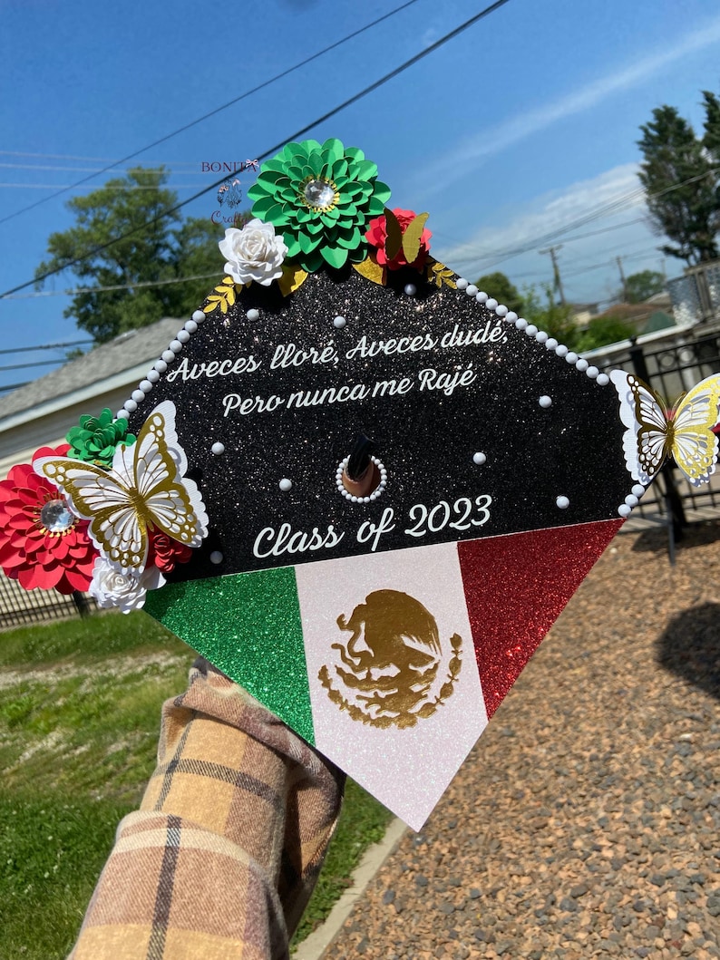 Custom Personalized Mexican Flag Graduation Cap Topper| Hispanic ...