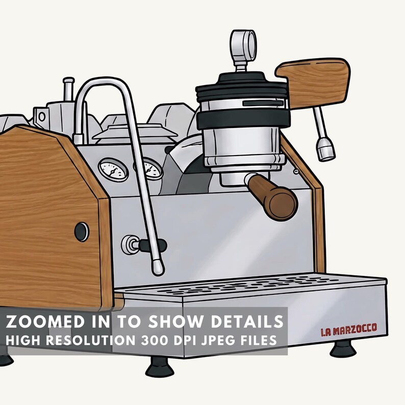 La Marzocco GS3 With Wood Accent Digital Poster Lamarzocco Wall Art ...