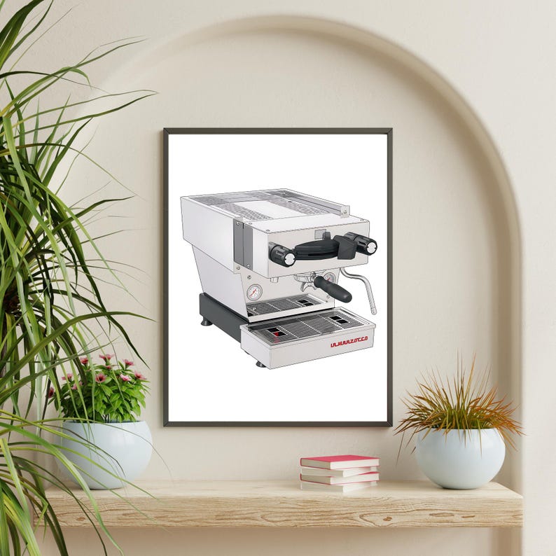 La Marzocco Linea Mini Poster, Minimalist Espresso Machine Art (digital ...