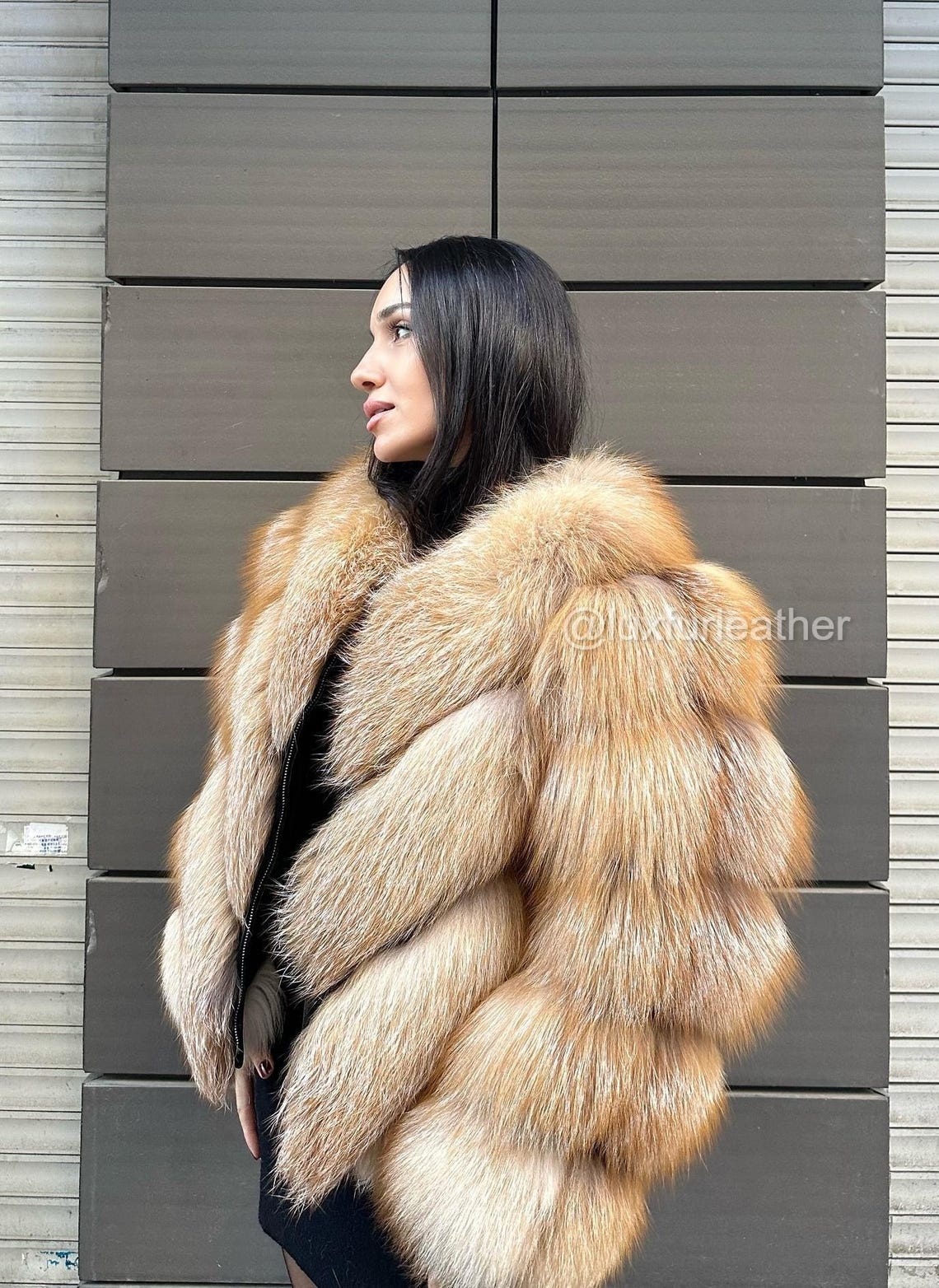 Women Natural Frost Fox Fur Jacket- Fox Jacket- Premium Quality Fur ...