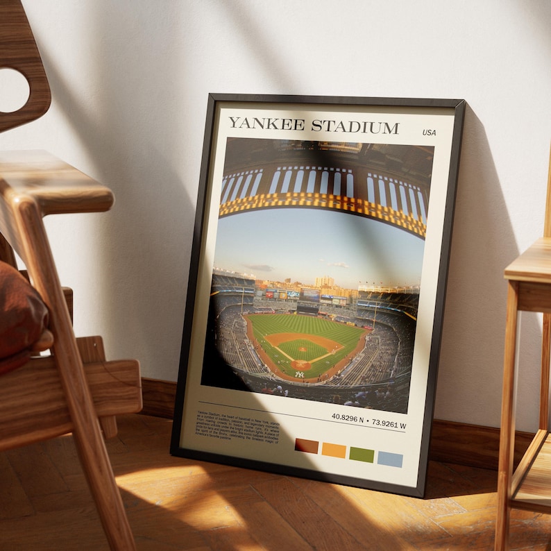 Yankee Stadium Wall Art, NYC Stadium Printable Poster, Baseball Home ...