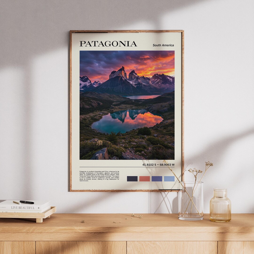 Patagonia Wall Art, Patagonia Printable Poster, Mountain Home Decor ...