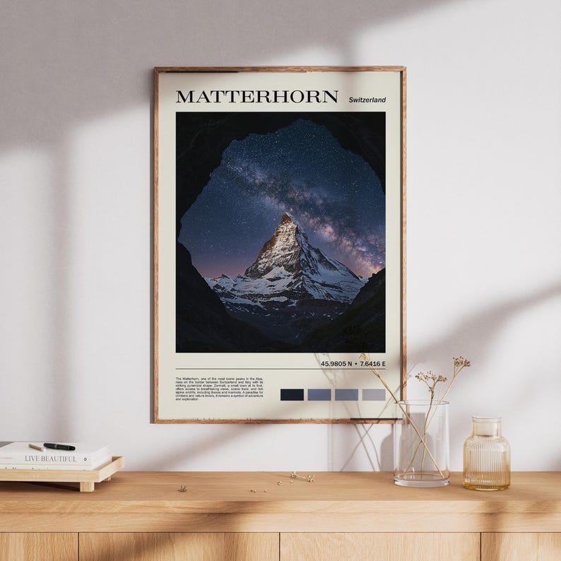 Matterhorn Wall Art, Matterhorn Printable Poster, Mountain Home Decor ...