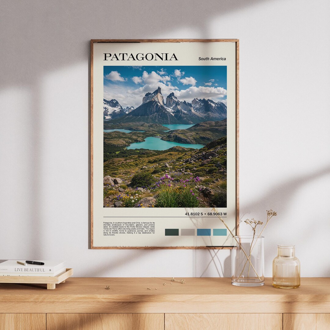 Patagonia Wall Art, Patagonia Printable Poster, Mountain Home Decor ...