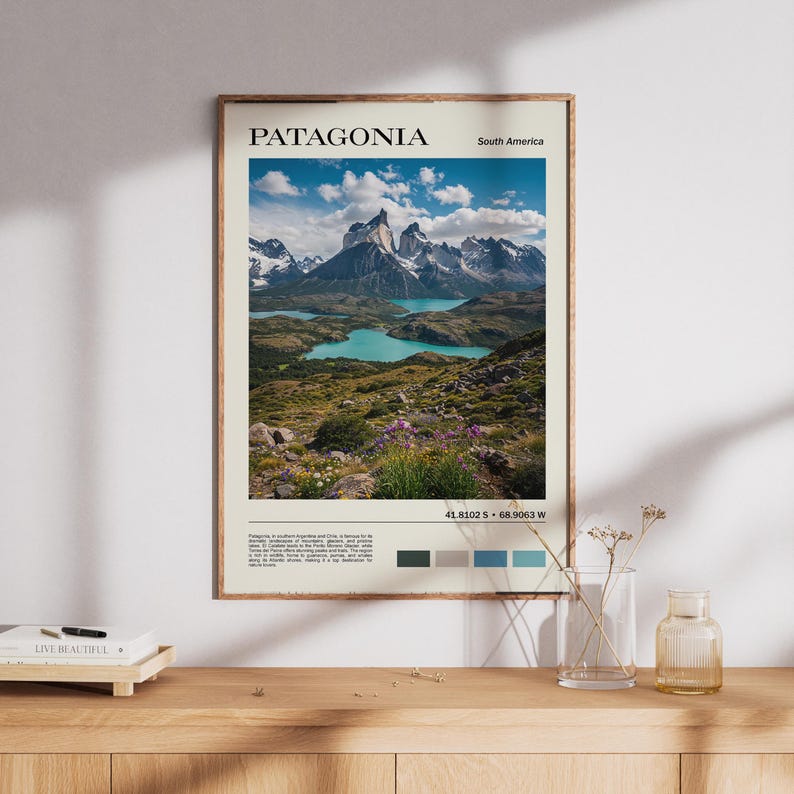 Patagonia Wall Art, Patagonia Printable Poster, Mountain Home Decor ...