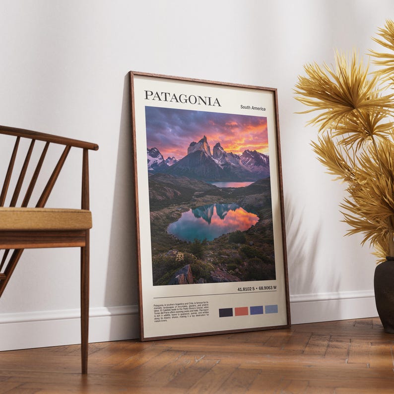 Patagonia Wall Art, Patagonia Printable Poster, Mountain Home Decor ...