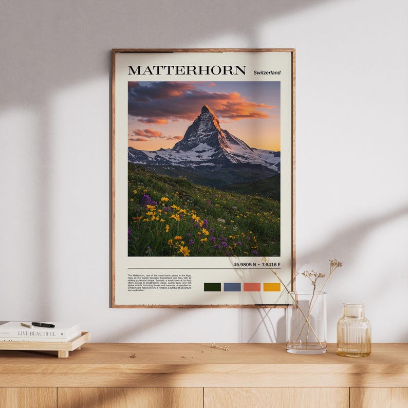 Matterhorn Wall Art, Matterhorn Printable Poster, Mountain Home Decor ...