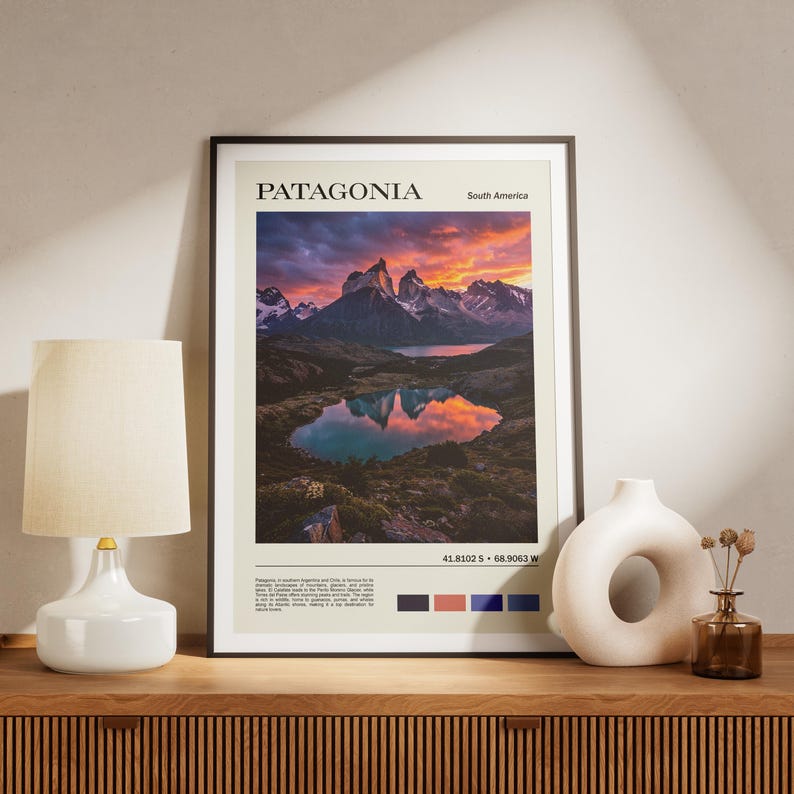 Patagonia Wall Art, Patagonia Printable Poster, Mountain Home Decor ...