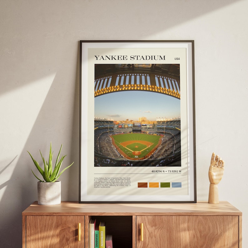 Yankee Stadium Wall Art, NYC Stadium Printable Poster, Baseball Home ...