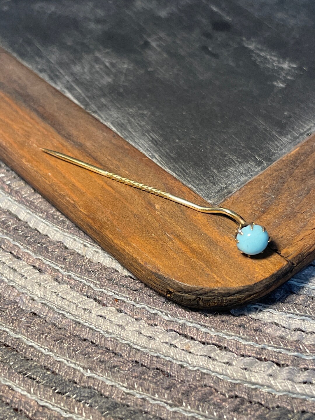 Victorian Persian Turquoise 12k Yellow Gold Stick Pin- - Etsy