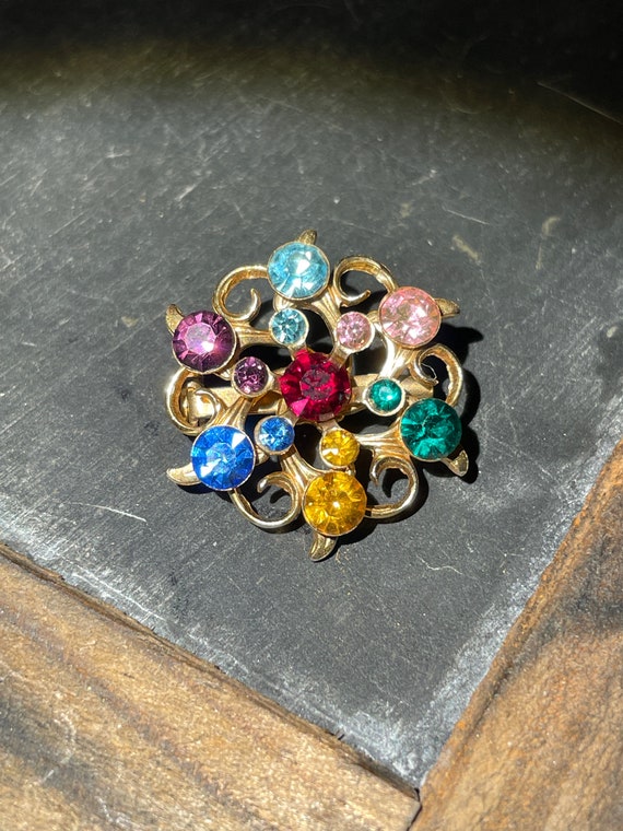 Vintage retro coro rhinestone - Gem