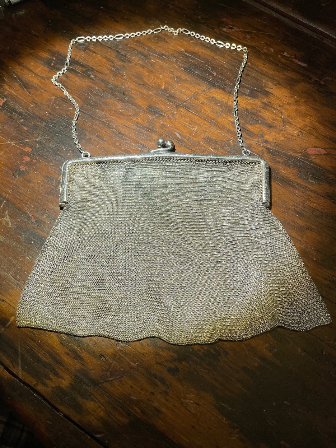Silver Mesh Art Deco Era Flappet Purse- - Etsy