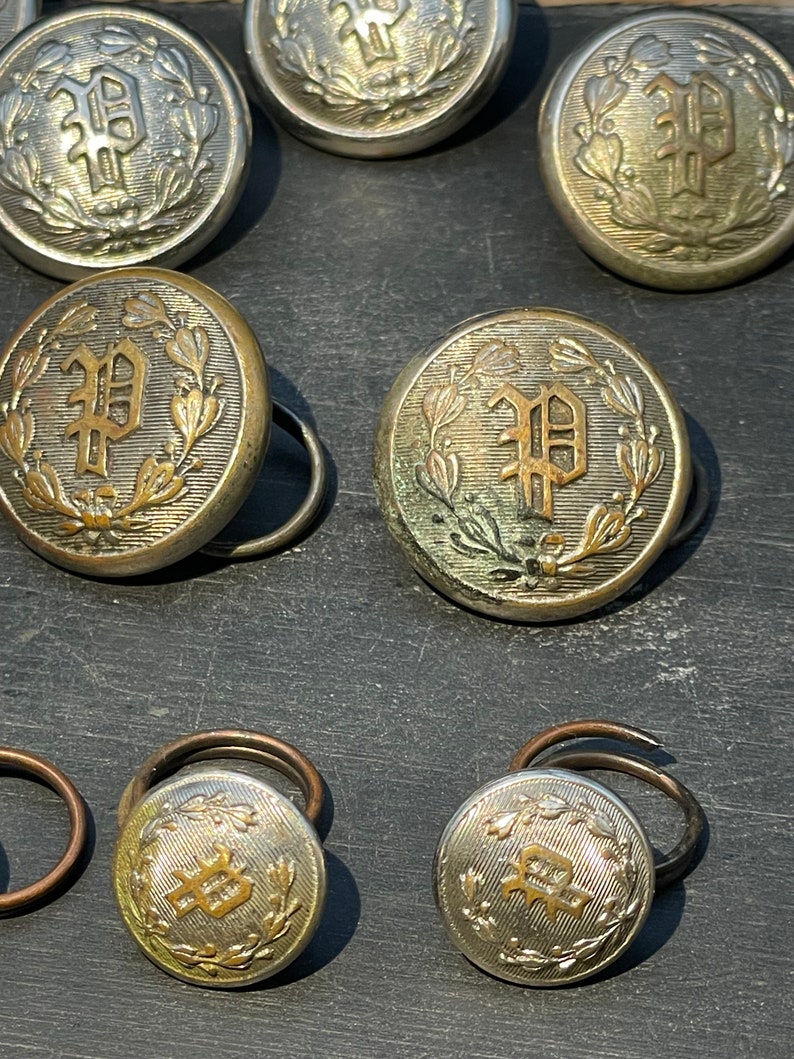 Police Uniform Buttons From 1800s Estate Collection of 20 Chicago ...