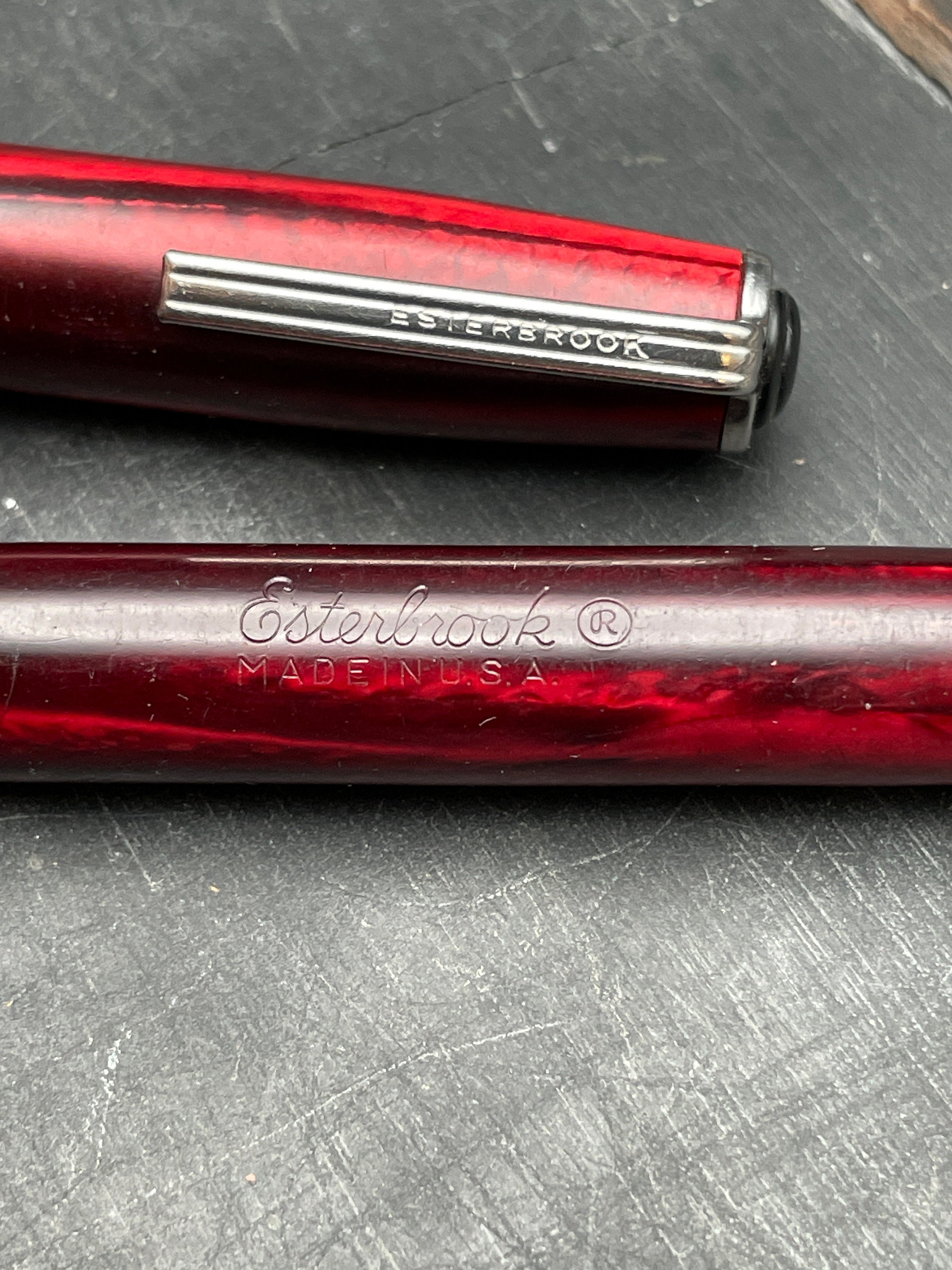 Esterbrook 9555 J Series Vintage Lever Fill Fountain Pen in Dubonnet ...