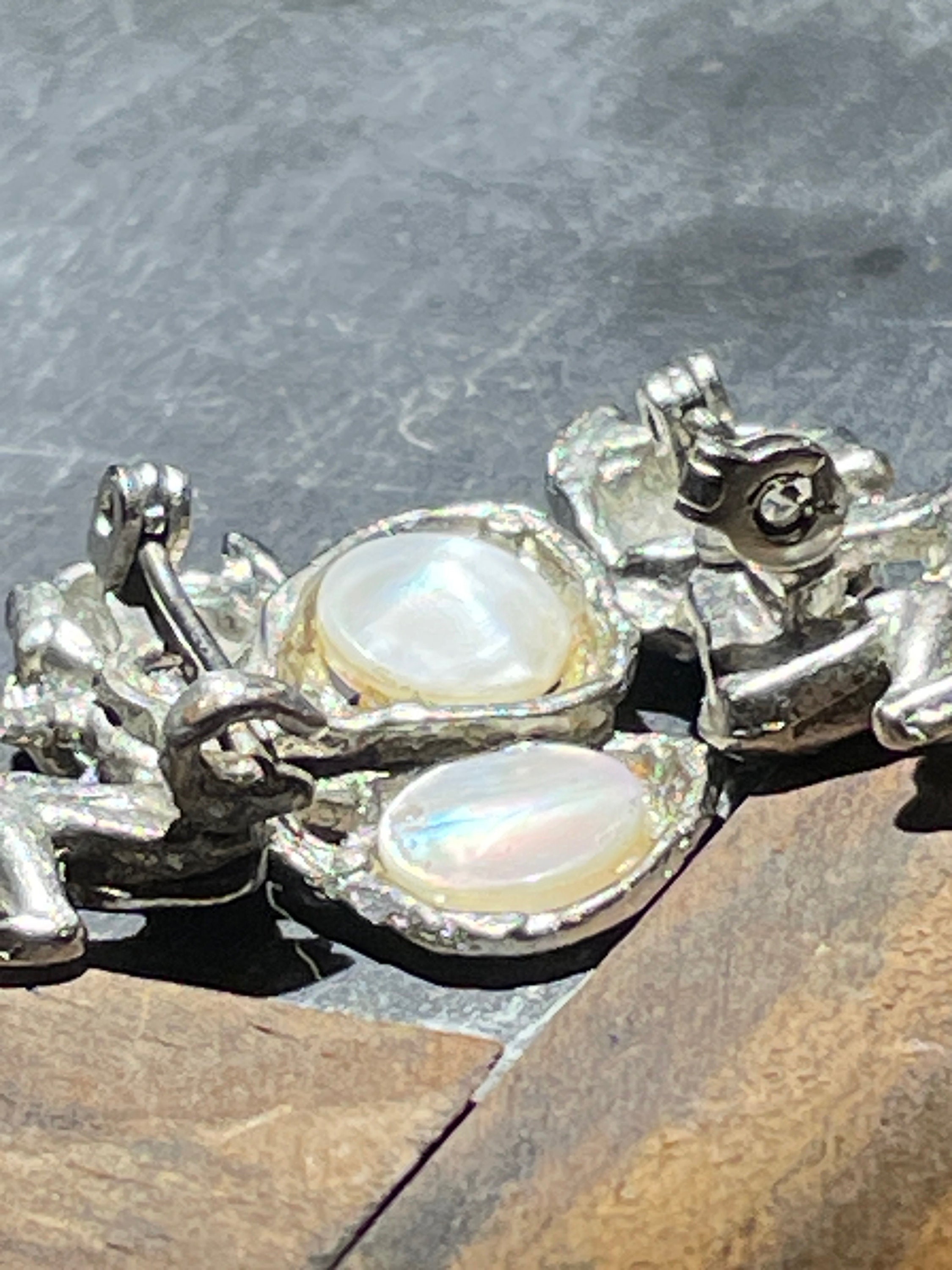 Mid Century Pixie Fairy Elf Sprite Silver Set Mother of Pearl Wings ...