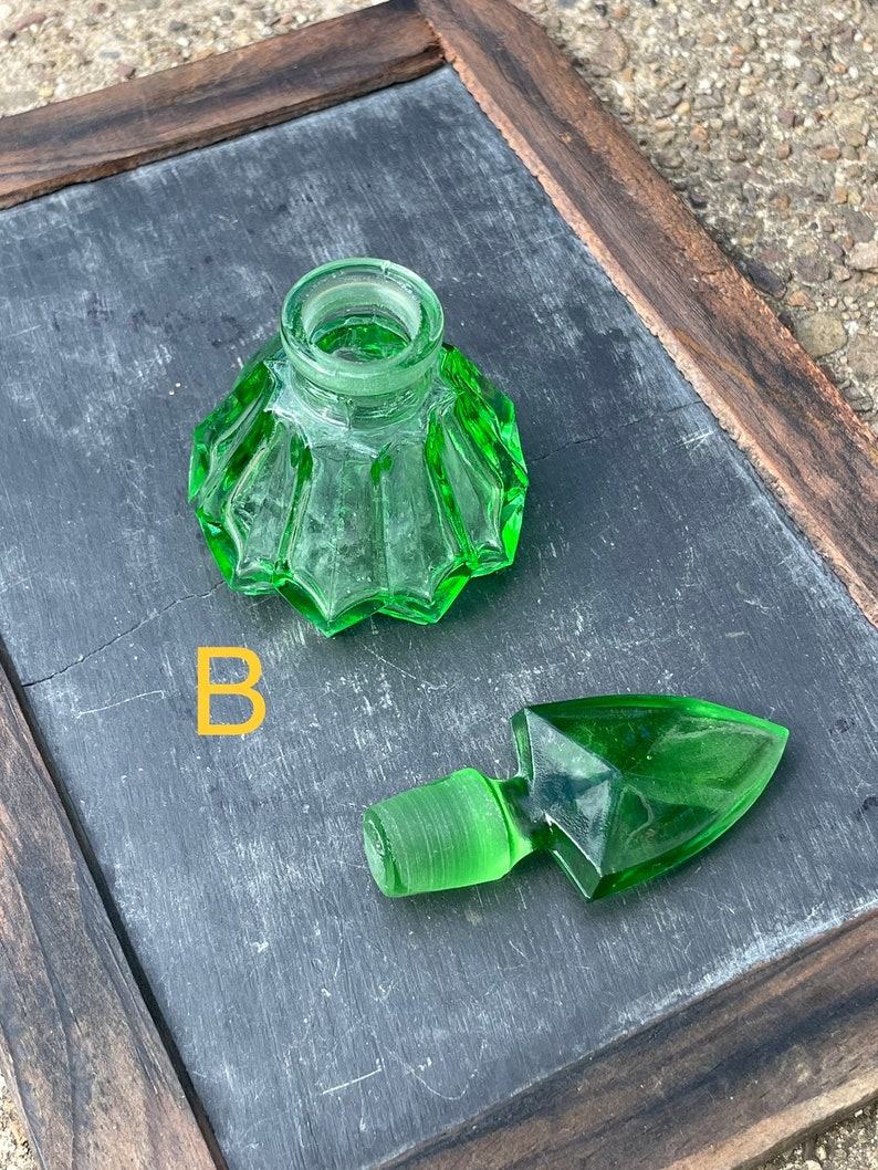 Stunning Green Glass Perfume Bottles sold Separately - Etsy