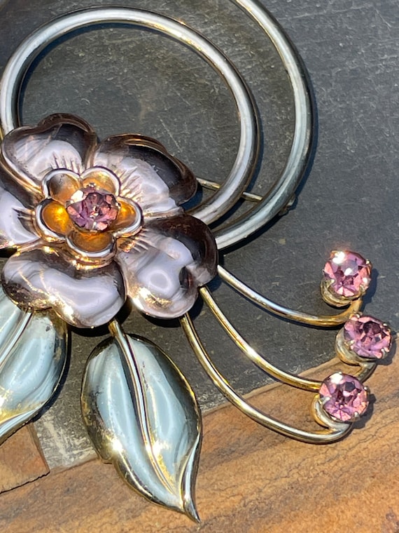 Retro Harry Iskin 1930s Rose and Yellow 10kgf Amethys… - Gem