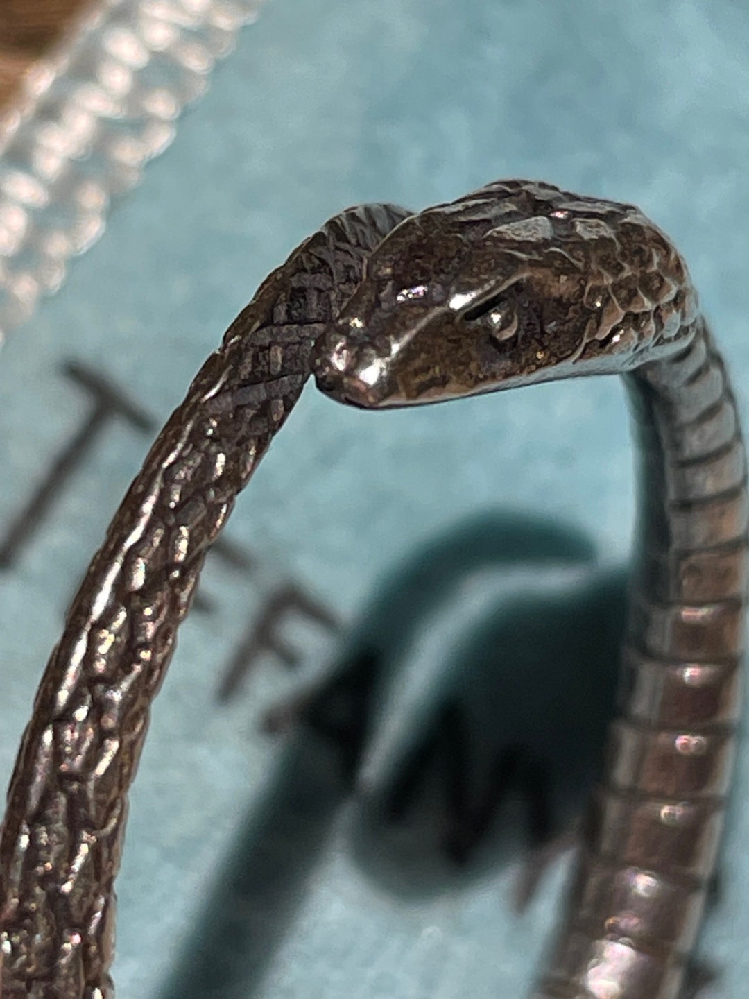 Designer TIFFANY & CO Super RARE!! Serpent Scarf Ring Sterling Genuine ...