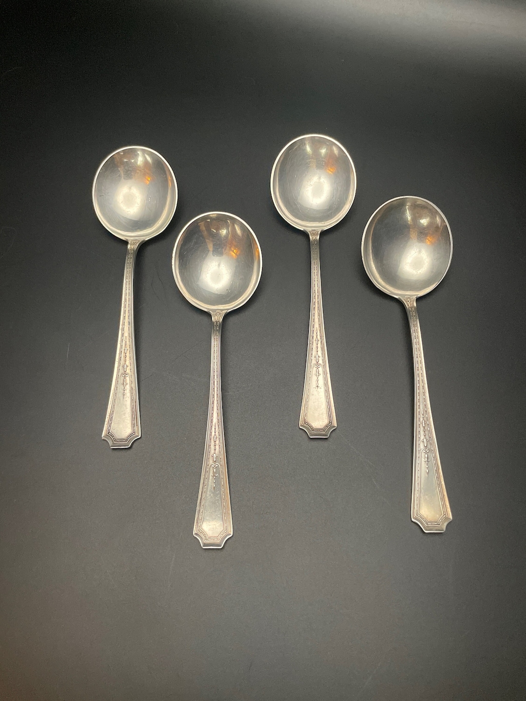 Durgin Sterling Silver “colfax” Bouillon Spoons Circa 1922- Set of 4 ...