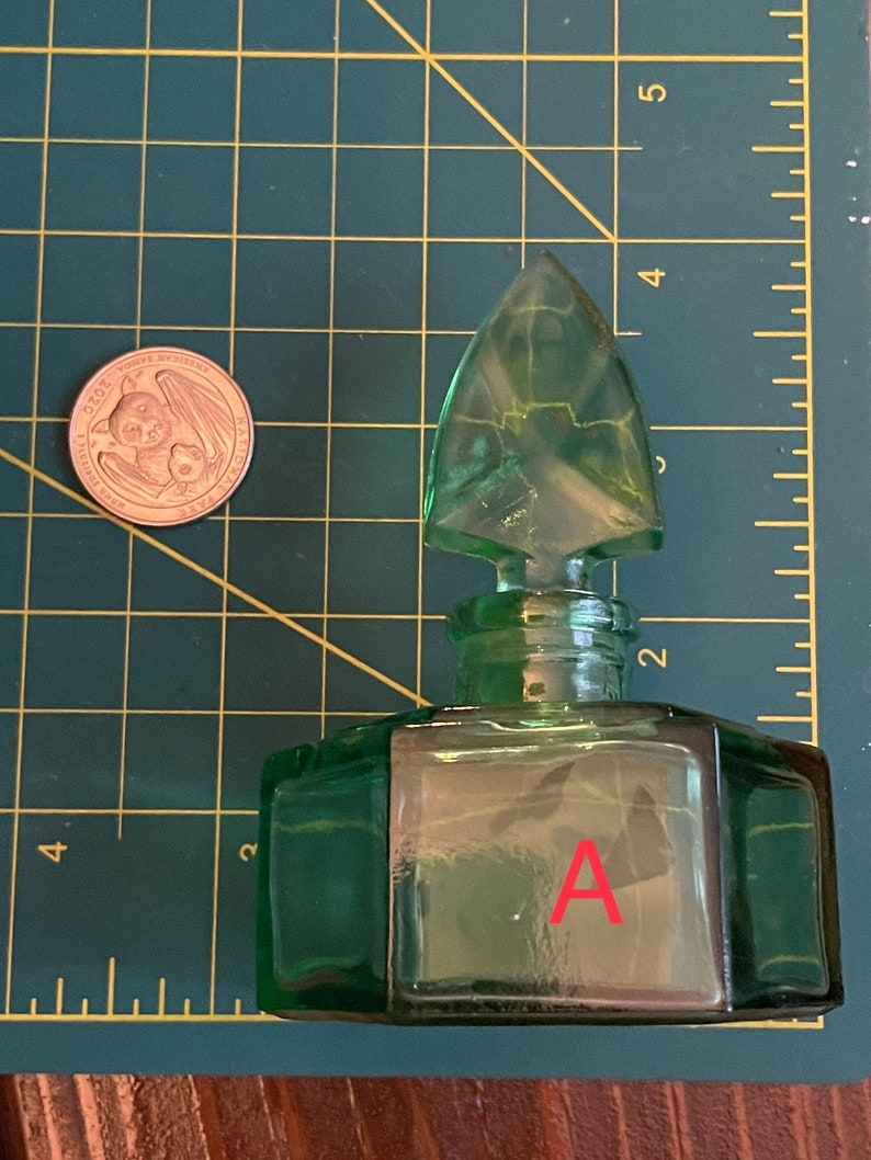 Stunning Green Glass Perfume Bottles sold Separately - Etsy