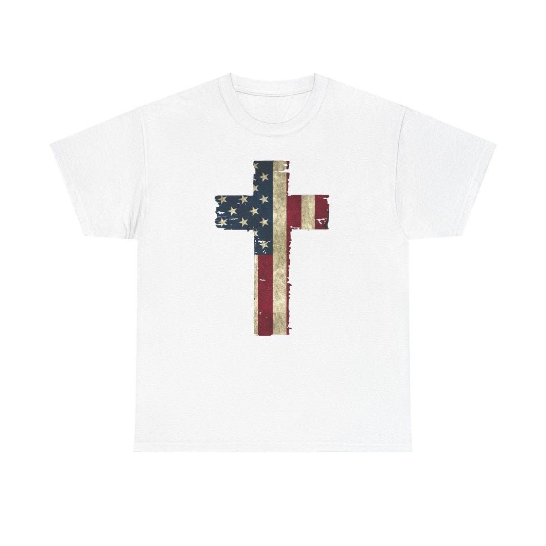 US Flag | Cross Tee - Etsy