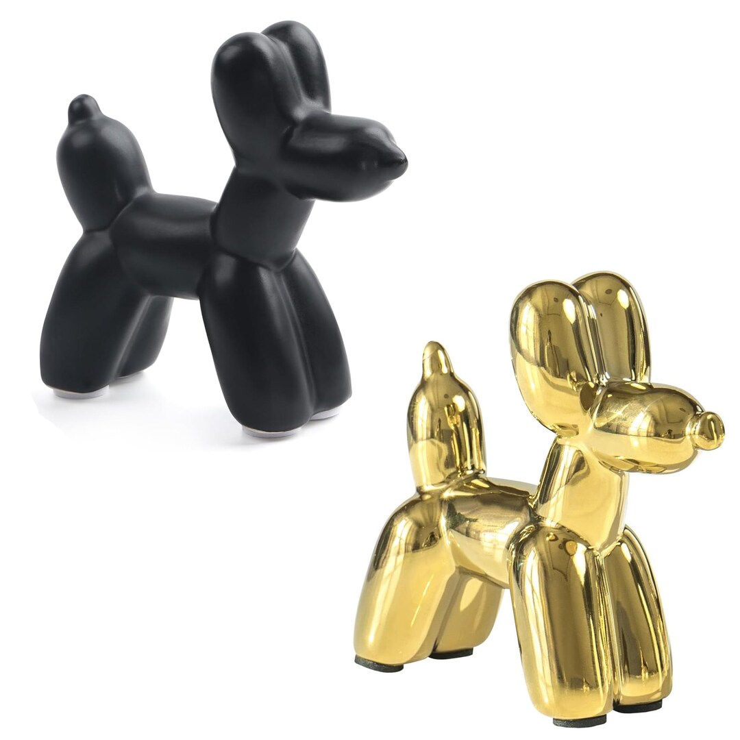 Handmade Ceramic Balloon Dog Statues Modern Decorative Animal Ornaments ...