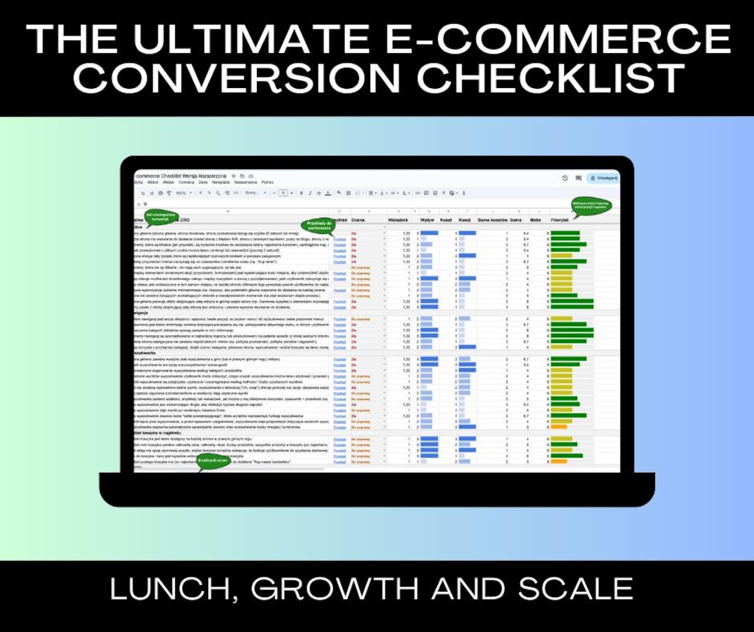 The Ultimate E-commerce Conversion Checklist by Bespark – Boost Your ...