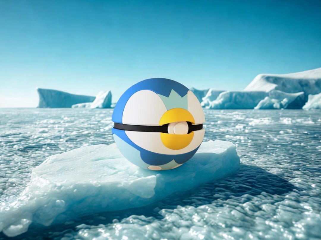 Piplup Pokéball | 3D Printed Pokémon Display Ball | Water-type Trainer ...