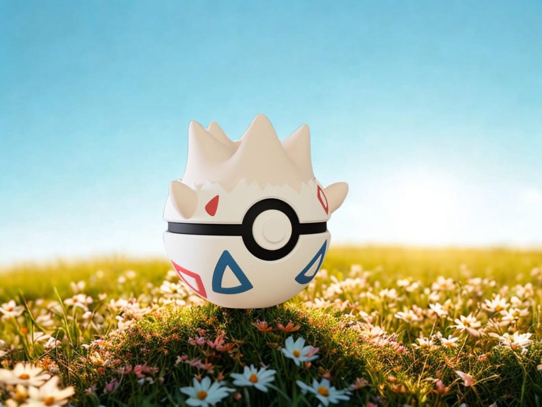 Togepi Themed Ball | Custom Display Figure | 3D Printed Collectible ...
