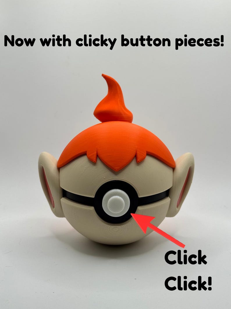 Fire Type Monkey Starter Inspired Display Sphere | Fire Element Desk ...