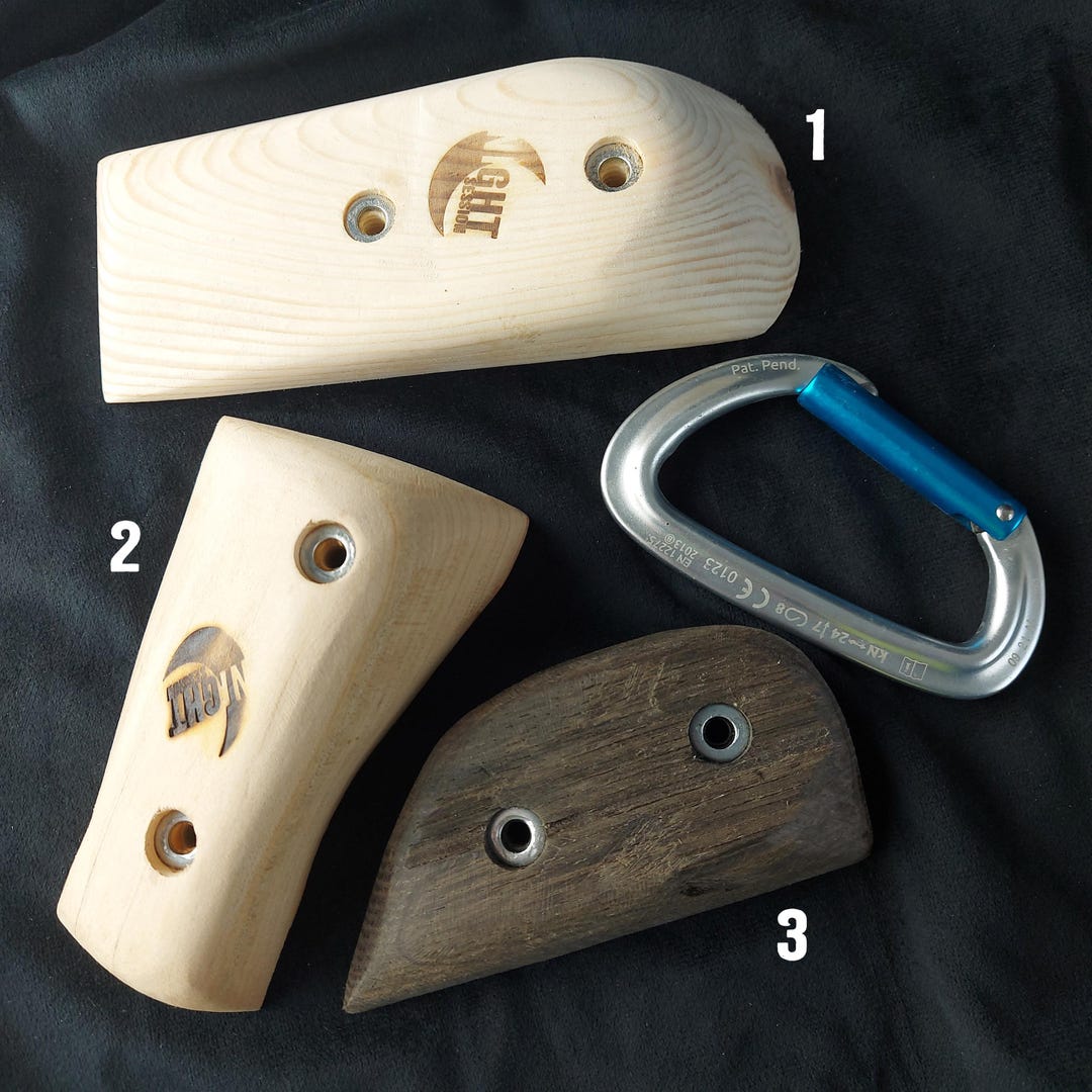 Wooden Holds for Climbing / Wooden Rock Climbing Holds / Climber Grip ...