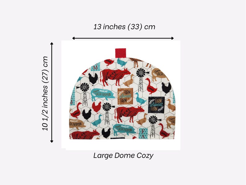 Farm House Dome Tea Cozy, Handcrafted Large Insulated Cotton Teapot ...