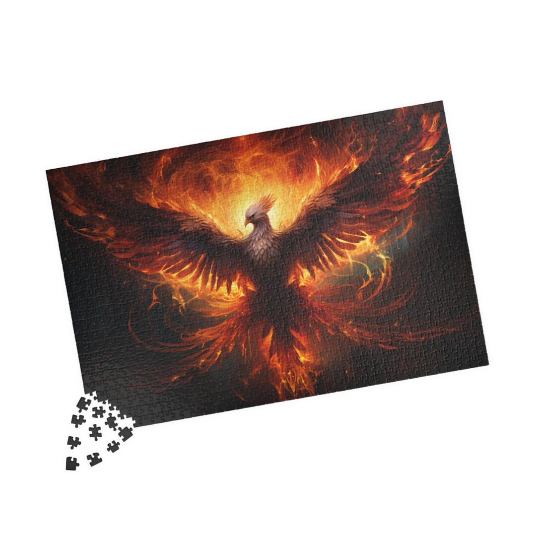 Fantasy Fire Phoenix Born Ashes Mythical Fables 1014 Piece Jigsaw ...