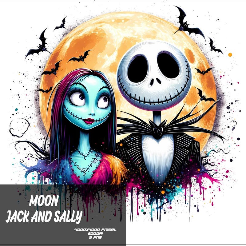 Jack and Sally Moon - Etsy