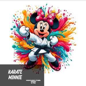 5 PNG Karate Minnie Png Mouse Splash and Watercolor Png Minnie ...