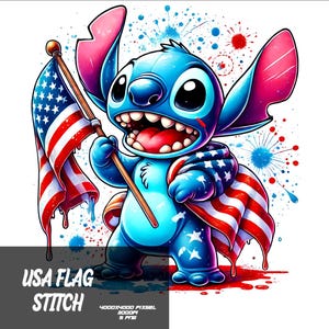 5 PNG Patriotic Stitch Png Stitch Splash and Watercolor Png American ...