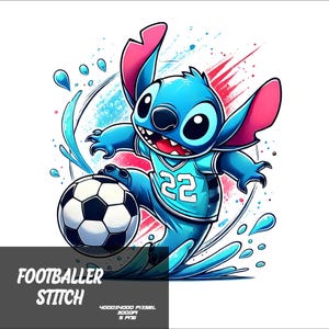 5 PNG Footballer Stitch Png Stitch Splash and Watercolor Png Stitch ...