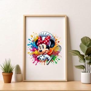 5 PNG Chef Minnie Png Mouse Splash and Watercolor Png Minnie ...