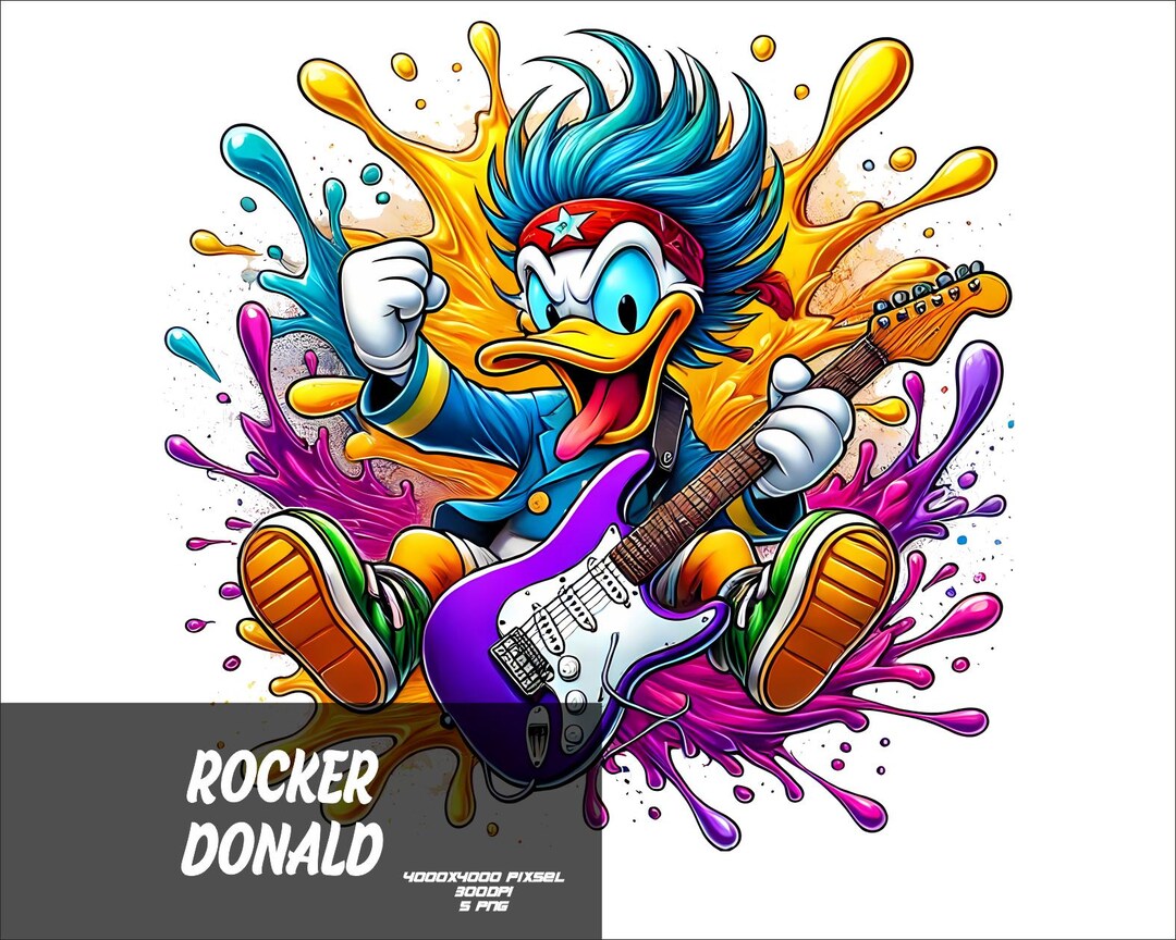 5 PNG Rocker Donald Png Splash and Watercolor Png Duck Transparent PNG ...