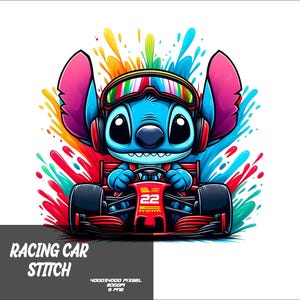 5 PNG Racing Car Stitch Png Stitch Splash and Watercolor Png Stitch ...