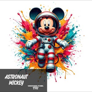 5 PNG Astronaut Mickey Png Mouse Splash and Watercolor Png Mickey ...